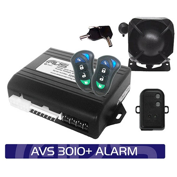 AVS 3010+ ALARM WITH IMMOBILISER + BATTERY BACK UP SIREN & SHOCK SENSO ...